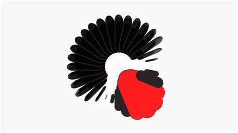 Black And Red On White Amazing Loading Screen Background VJ Loop In K