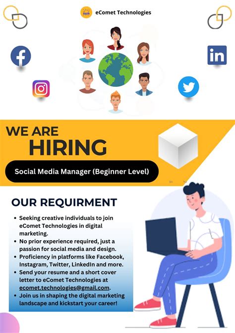 Ecomet Technologies On Linkedin Jobopening Socialmediamanager
