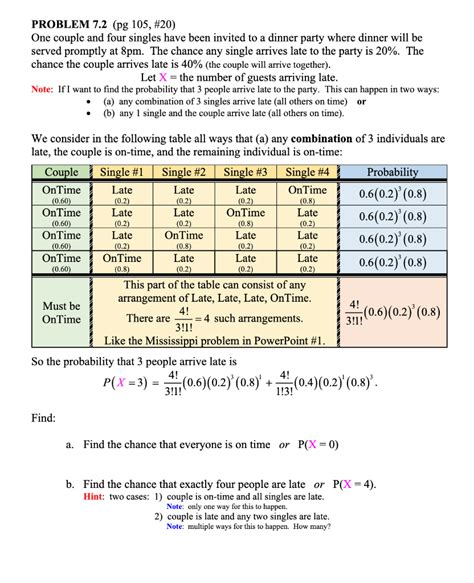Solved Problem 72 Pg 105 20 One Couple And Four Si
