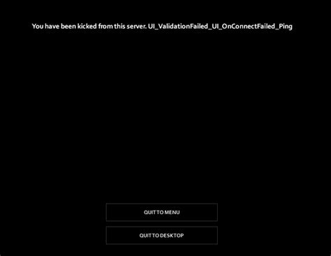 Uivalidationfaileduionconnectfailedping See Comments Please R