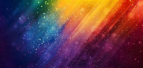 Abstract Rainbow Gradient Background With Stars Stock Illustration