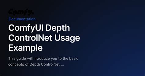 ComfyUI Depth ControlNet Usage Example - ComfyUI