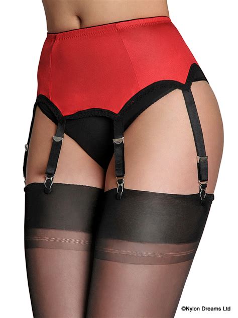 Strap Suspender Belt With Suspender Straps Metal Clips Adjusters