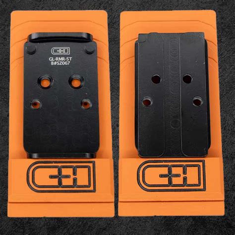C H Precision Glock MOS Trijicon RMR Plate STEEL