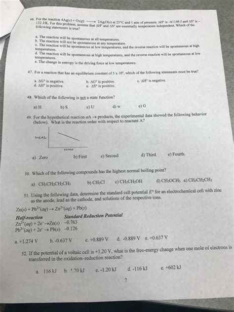 Solved For The Reaction 4ag S O 2 G Rightarrow 2ag 2o S
