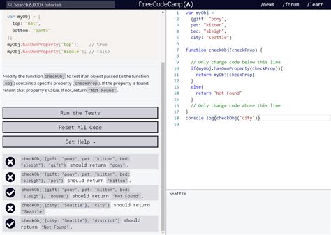 Why Is My Code Not Working Freecodecamp Testing Objects For