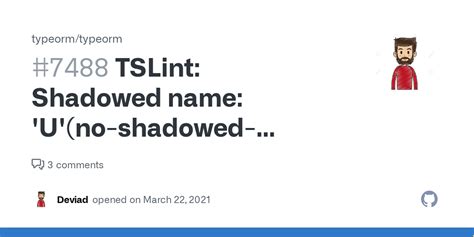 tslint shadowed name u no shadowed variable · issue 7488