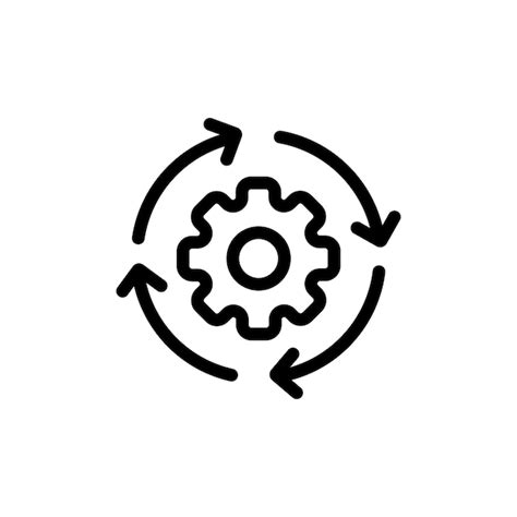 Premium Vector Eps10 Black Workflow Icon In Line Style Isolated On