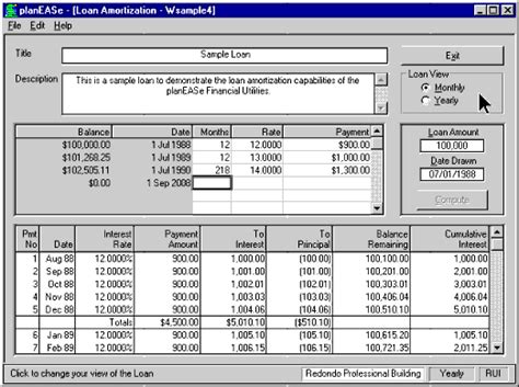 Loan Amortization Commercial Development Investment Real Estate Analysis Software
