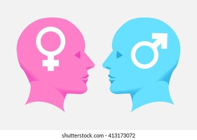 Male Female Head Sex Symbol Stock Vector Royalty Free Shutterstock