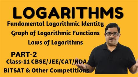 Laws Of Logarithms Part 2 Graph Of Logarithmic Function Class 11