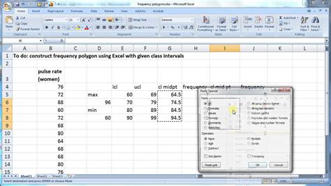 24 Construct Frequency Polygon Using Excel Youtube