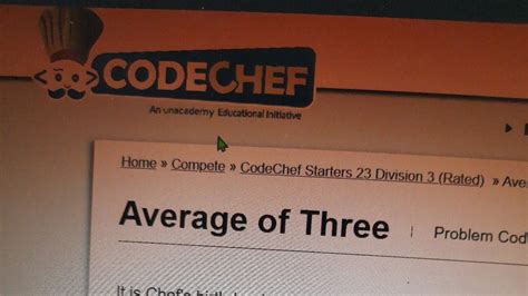 Average Of Three Codechef Starters January 2022 Solution Codechef Youtube