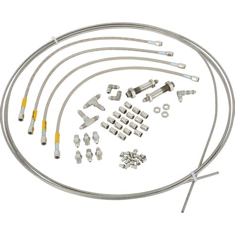 Stainless Steel 3 An Brake Line Kit 4 Hose 20 Ft Tubing