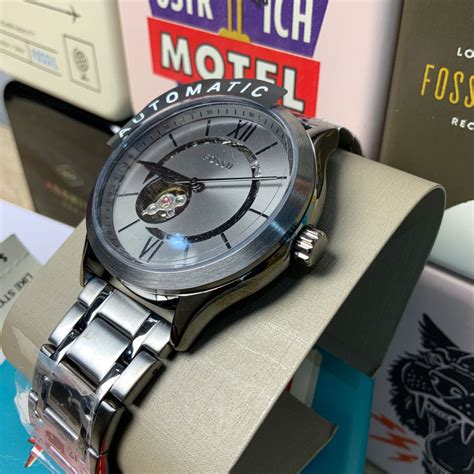 Reloj Fossil Fenmore Bq2647 Automático Acero Inoxidable Gris Gunmetal Real Plaza