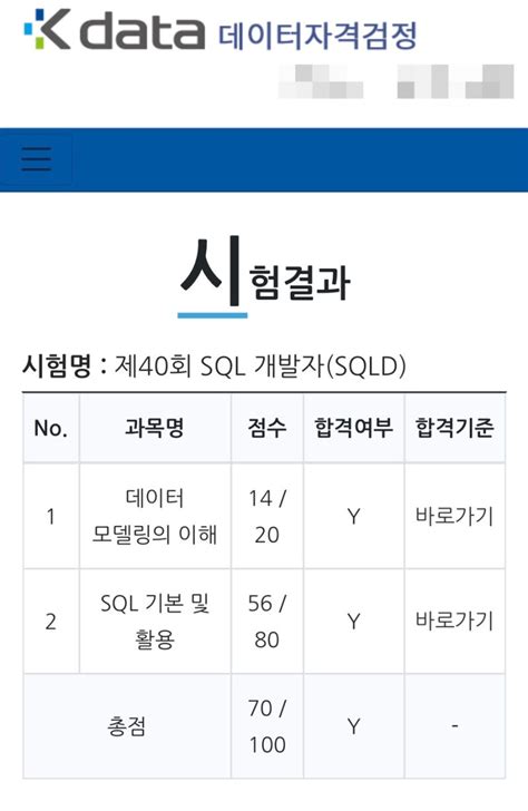 Sqld Sql 개발자 시험 독학 합격 비전공자 네이버 블로그
