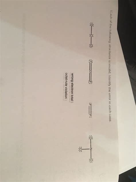 Solved Each Of The Following Structures Is Invalid Identify