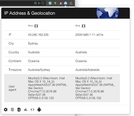 IP Address Geolocation Extension Opera Add Ons
