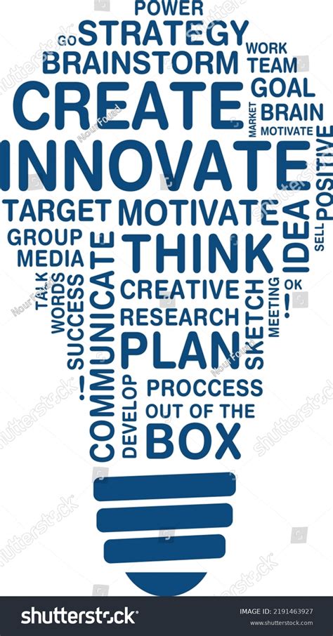 Creative Innovation Lamp Bulb Poster Wall Stock Vector Royalty Free