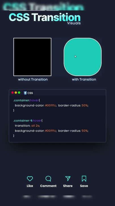 🎥 Smooth Css Transition Visuals Explained 💻🎨shorts Webdevtutorial