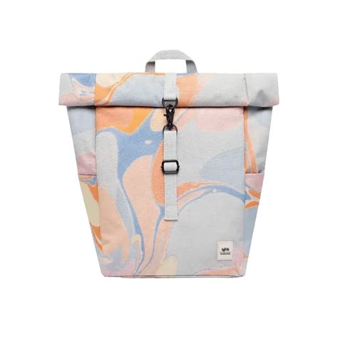 Mochila Lefrik Roll Mini Marble Ecru