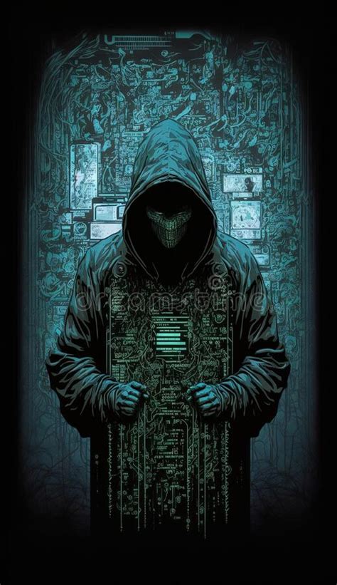 A Hacker Image Technologic Image Generative Ai Stock Illustration