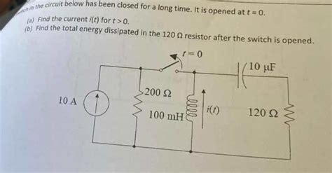 A ﻿find The Current I T ﻿for T 0 B ﻿find The