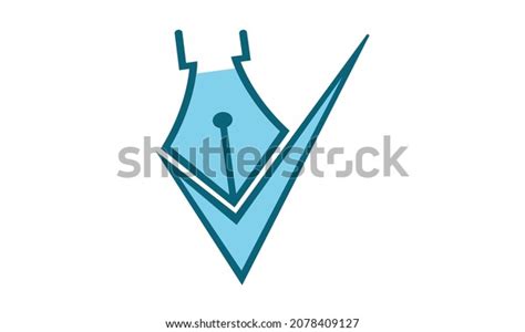 잉크 펜 Nib 확인 표시 로고 스톡 벡터로열티 프리 2078409127 Shutterstock