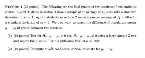 Solved Problem 1 25 Points The Following Are The Final
