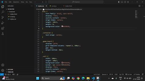 Built A Tic Tac Toe Game Using Html Css And Javascript Keerthi Sri Posted On The Topic