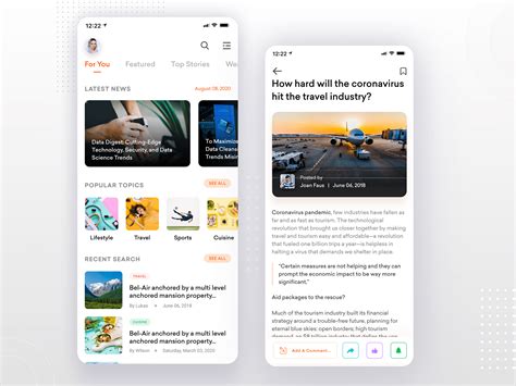 Blog Mobile App Design Concept On Behance