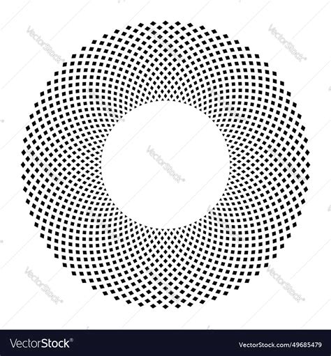 Circle Radial Dots Pattern Royalty Free Vector Image