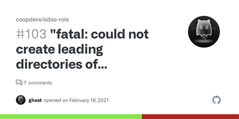 Fatal Could Not Create Leading Directories Of Homeodoopyenv