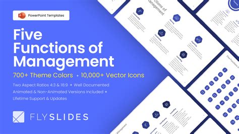 Best Five Functions Of Management PowerPoint PPT Template For FlySlides