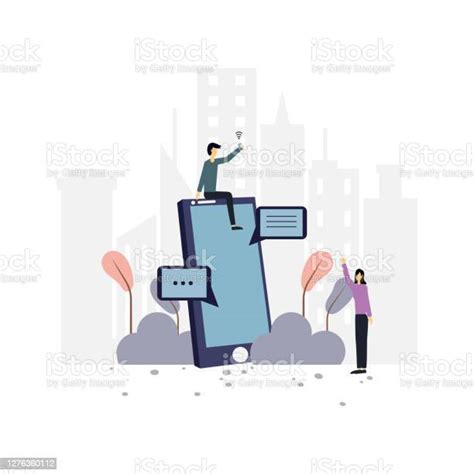 플랫 일러스트레이션을 채팅 벡터 디자인 템플릿입니다 방문 페이지 Ui 웹 사이트 모바일 앱 에디토리얼 포스터 전단지 기사 및