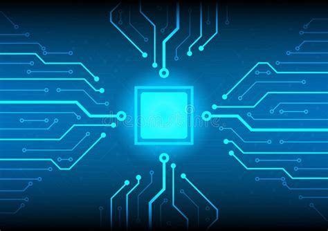 Microchip Technology Background Blue Circuit Board Pattern Stock Vector Illustration Of Blue