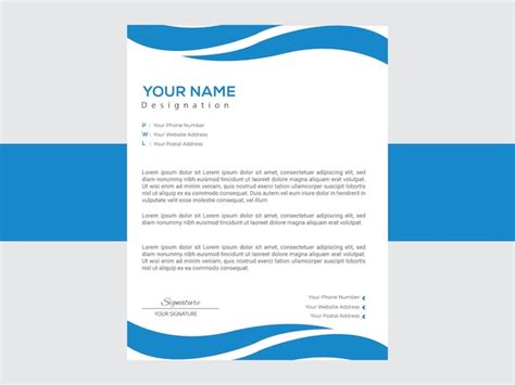 Clean Blue Letterhead Vectors And Illustrations For Free Download