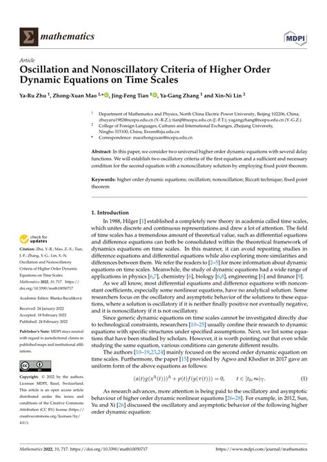 Pdf Oscillation And Nonoscillatory Criteria Of Higher Order Dynamic