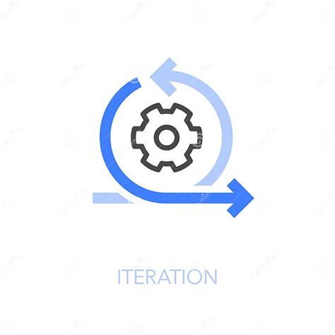Simple Visualised Iteration Icon Symbol Stock Vector Illustration Of