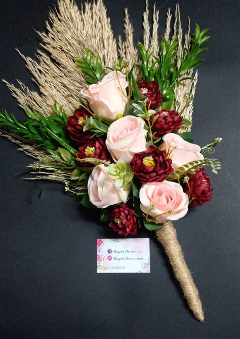 بوكيه ورد صناعي Artificial Rose Bouquet Wedding Crafts Flower Crafts
