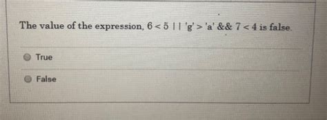Solved The Value Of The Expression A