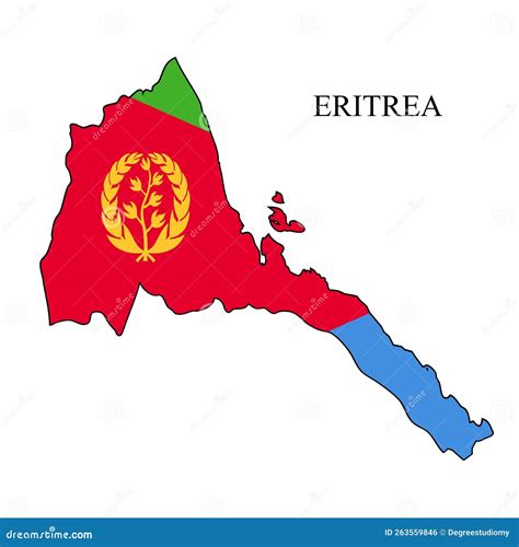 Eritrea Map Vector Illustration Eastern Africa Africa Stock Vector Illustration Of Geography