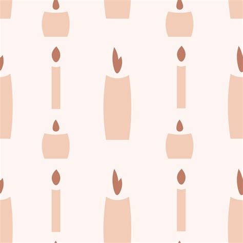 Premium Vector Candles Seamless Pattern