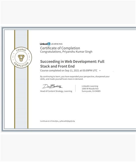 Priyanshu Kumar Singh On Linkedin Javascript Html Css Linkedinlearning