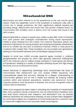 DNA Exploration Bundle Reading Comprehension Passages With Questions