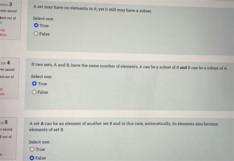 Solved If A Set A Is A Subset Of A Set B Then A Has Less