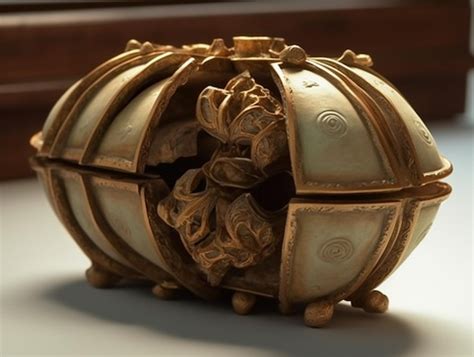 Premium AI Image A Small Object With A Flower Design On It