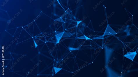 Abstract Blue Digital Background Big Data Visualization Science