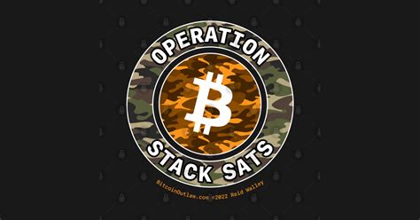 Operation Stack Sats Camo Orange Bitcoin Logo Operation Stack Sats