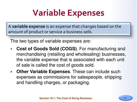 Variable Expenses Definition Example At Dorothy Bufkin Blog